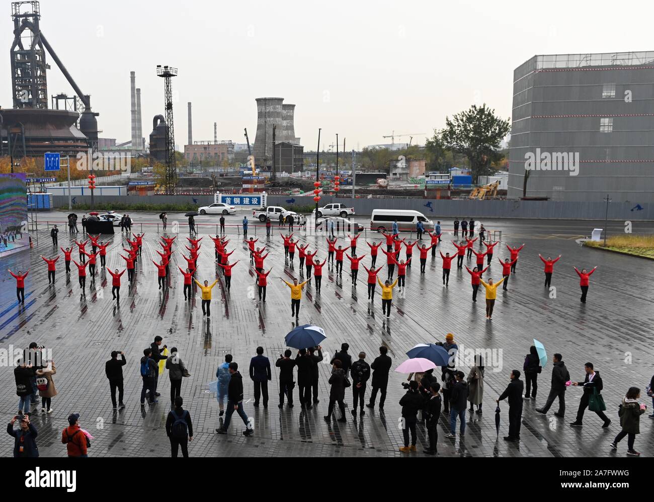 Beijing, China. 2nd Nov, 2019. Dancers perform during a dance show at ...