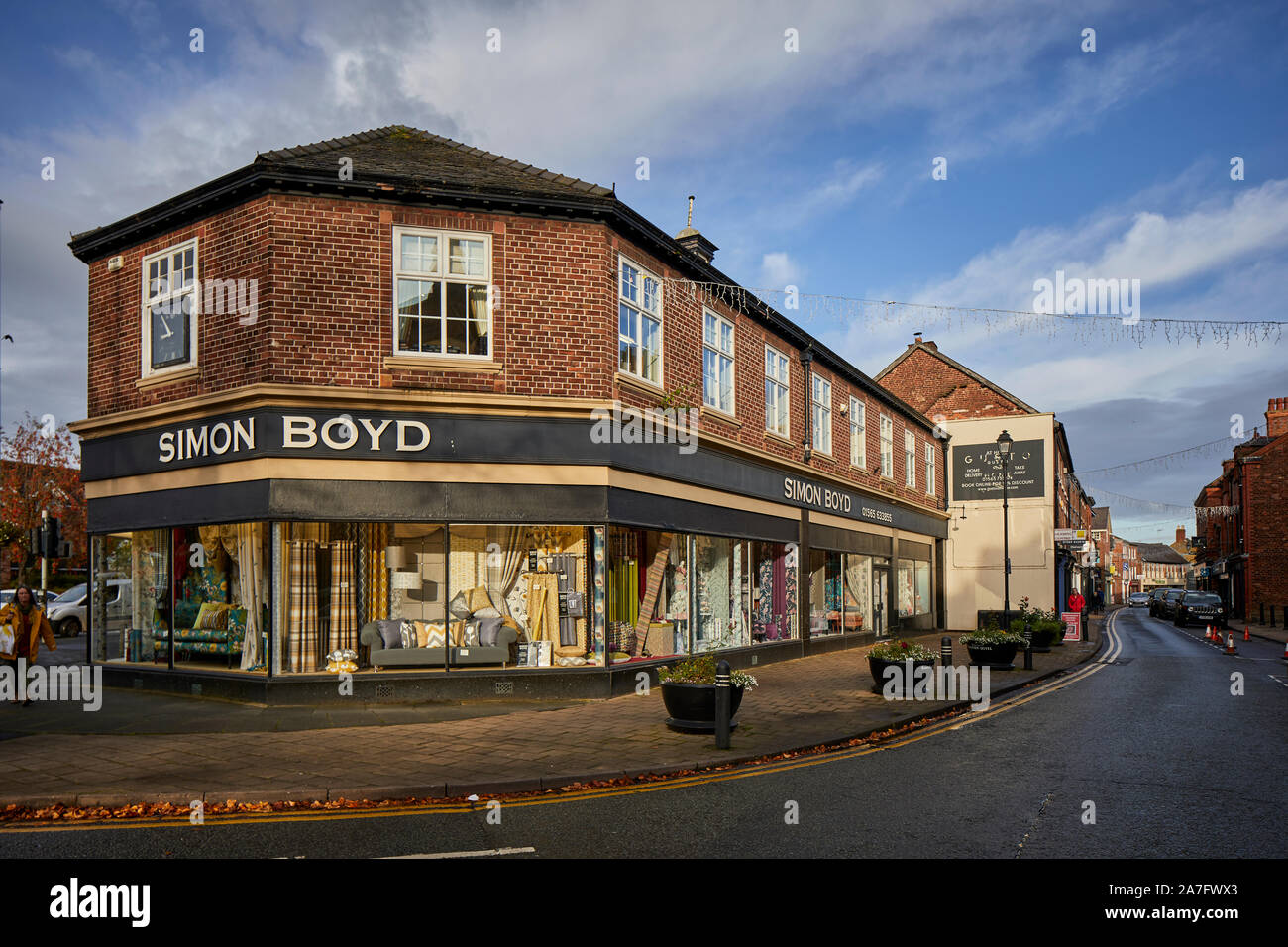 Knutsford town, Cheshire. Simon Boyd interior design shop on Princess ...