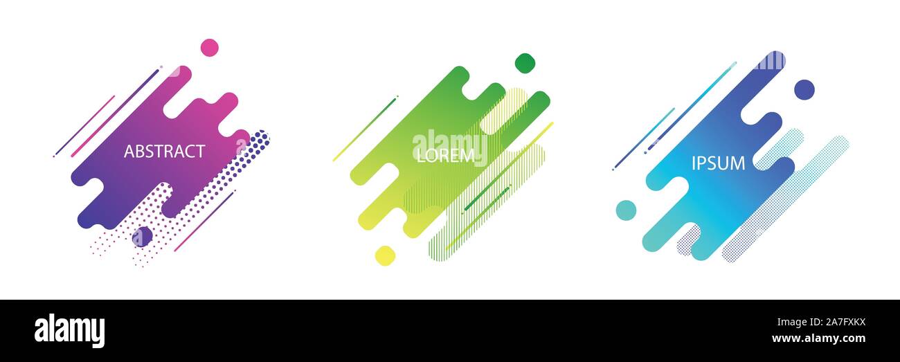 Geometric dynamic badges set. Trendy minimal design. Eps10 Stock Vector ...