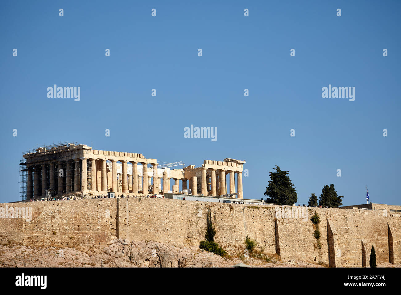 Athens capital of Greece 5th century landmark ruins Parthenon Temple ...