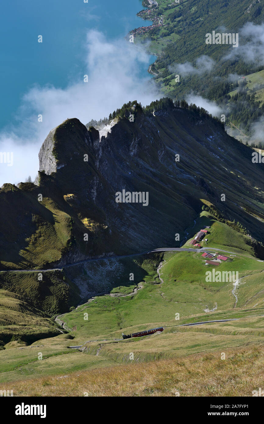 view from brienz rothorn bahn;steam locomotive;14;switzerland Stock ...