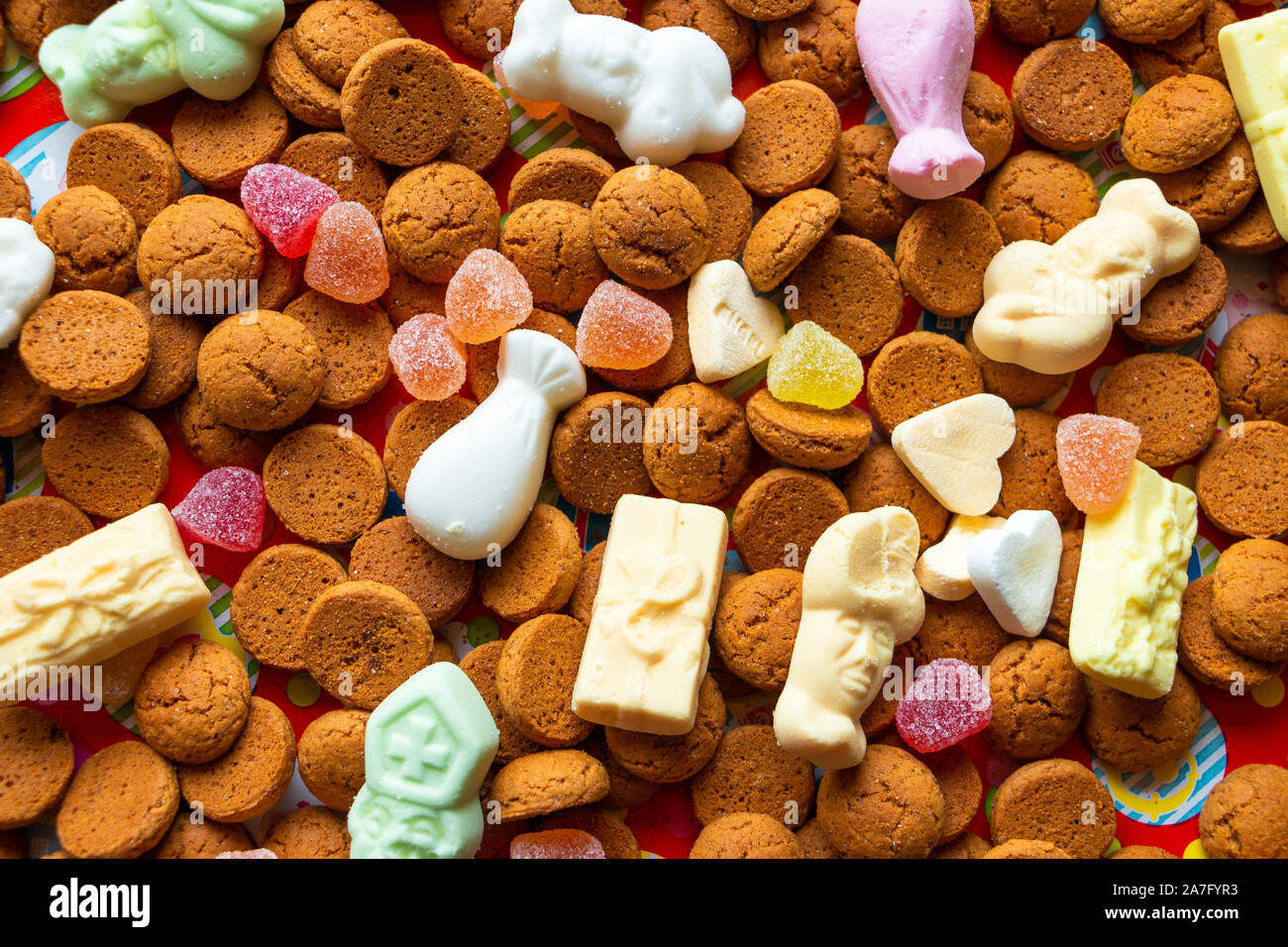 Traditional candy with tumtum and peppernuts for the dutch St. Nicholas ...