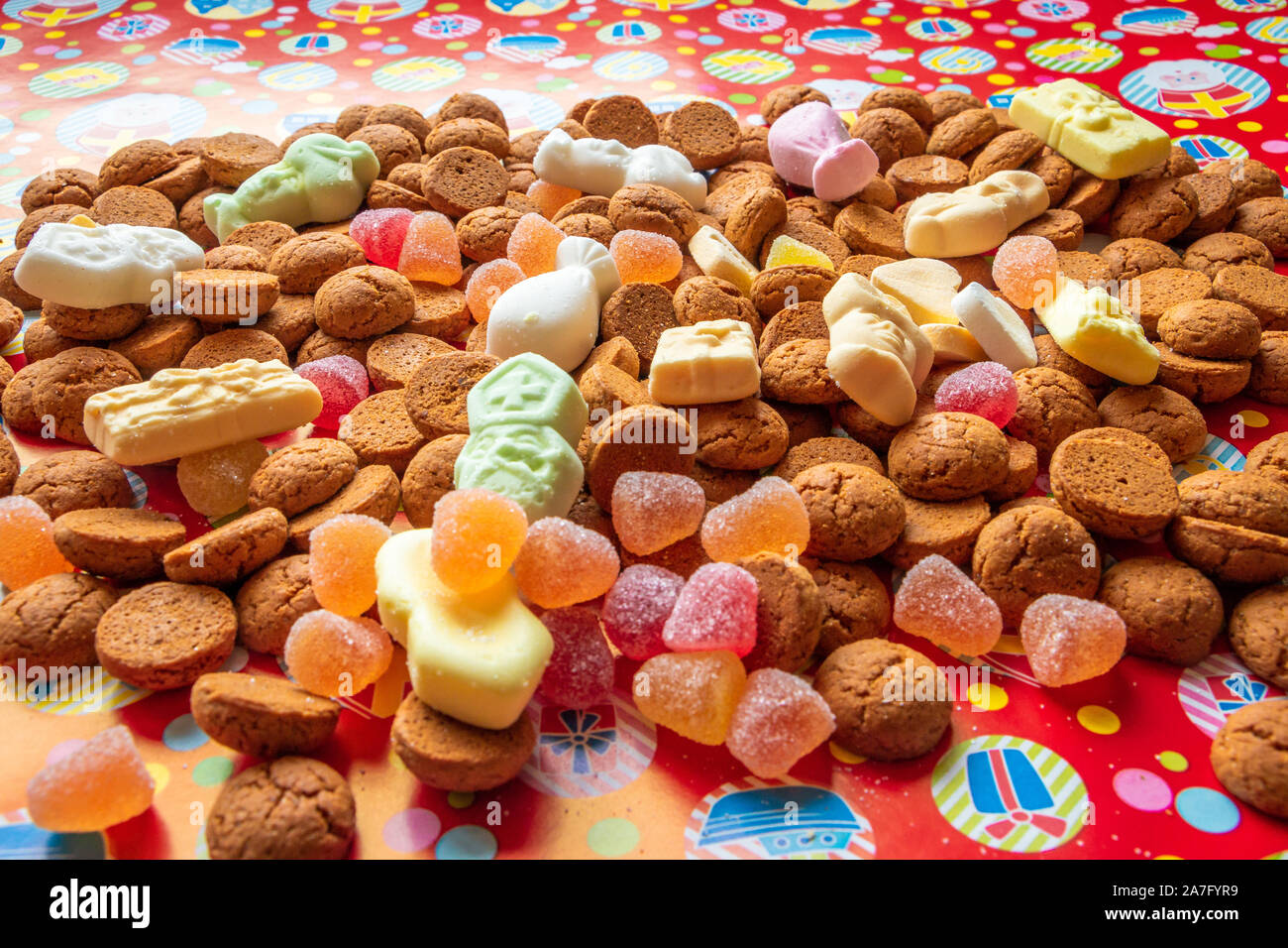 Traditional candy with tumtum and peppernuts for the dutch St. Nicholas ...