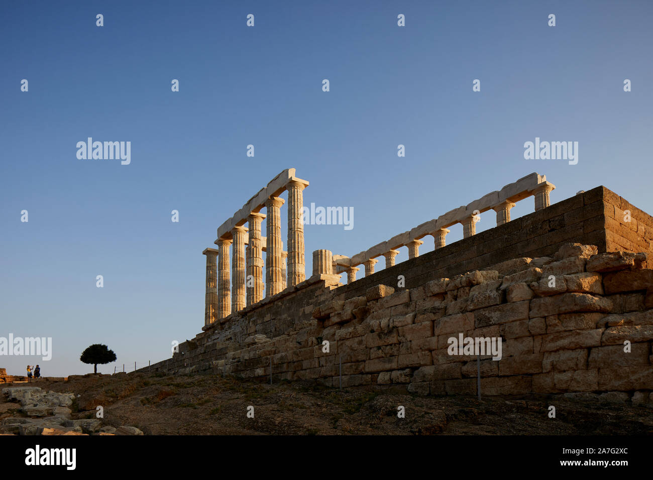 Greece The Ancient Greek temple of Poseidon at Cape Sounion, built ...