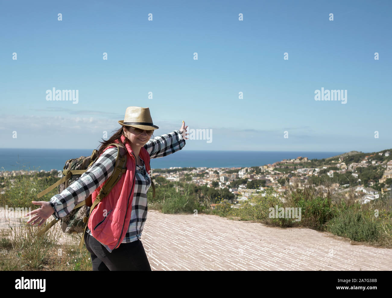 Dancing traveler on top of a mountain hi-res stock photography and ...