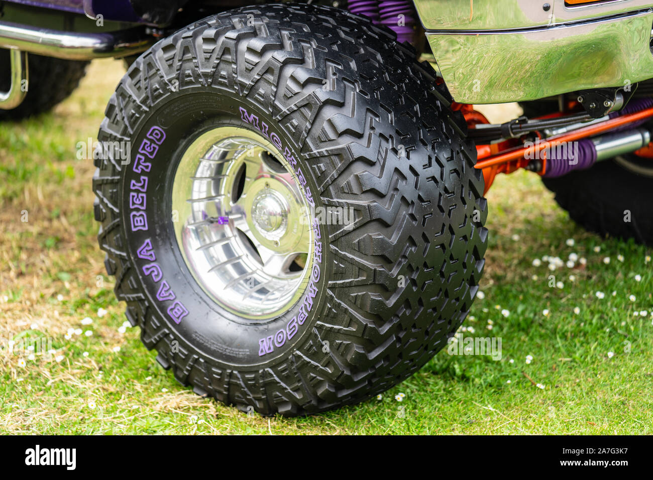 Bedford,UK, June 1,2019.A monster truck oversized tires Stock Photo - Alamy
