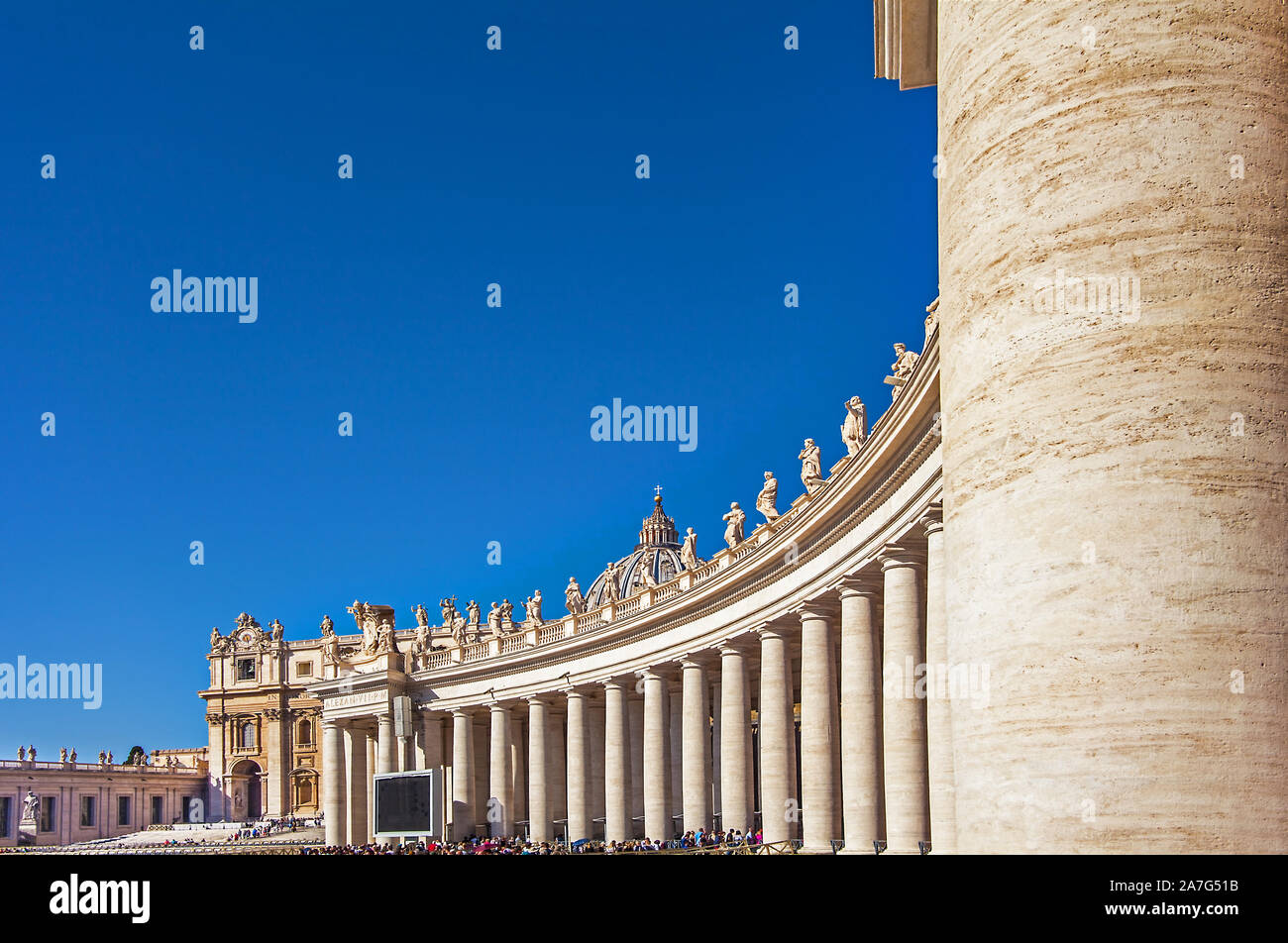 On St. Peter's Square at St. Peter's Basilica in the Vatican City in ...