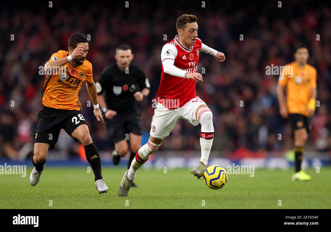 Arsenal’s Mesut Ozil in action during the Premier League match at The ...