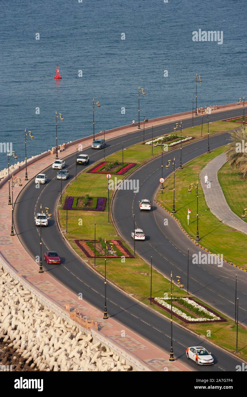 Coastal road, Mathra, Muscat, Oman Stock Photo - Alamy