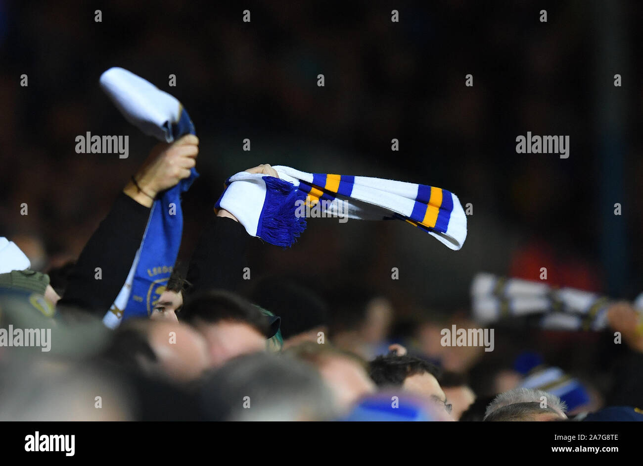Leeds united scarves hi-res stock photography and images - Alamy