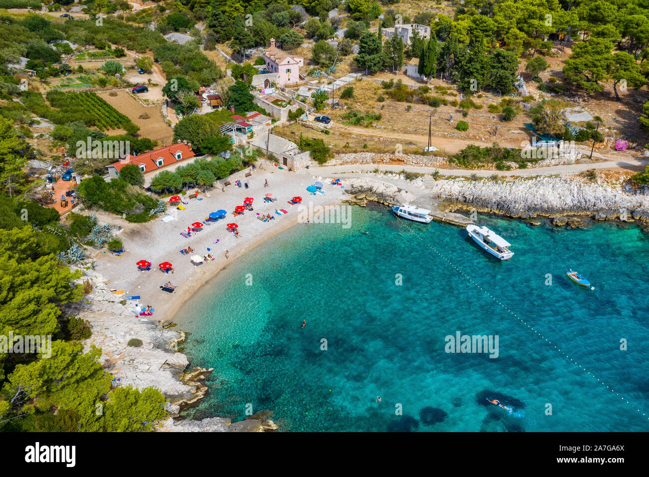 Milna, island Hvar, Croatia Stock Photo - Alamy