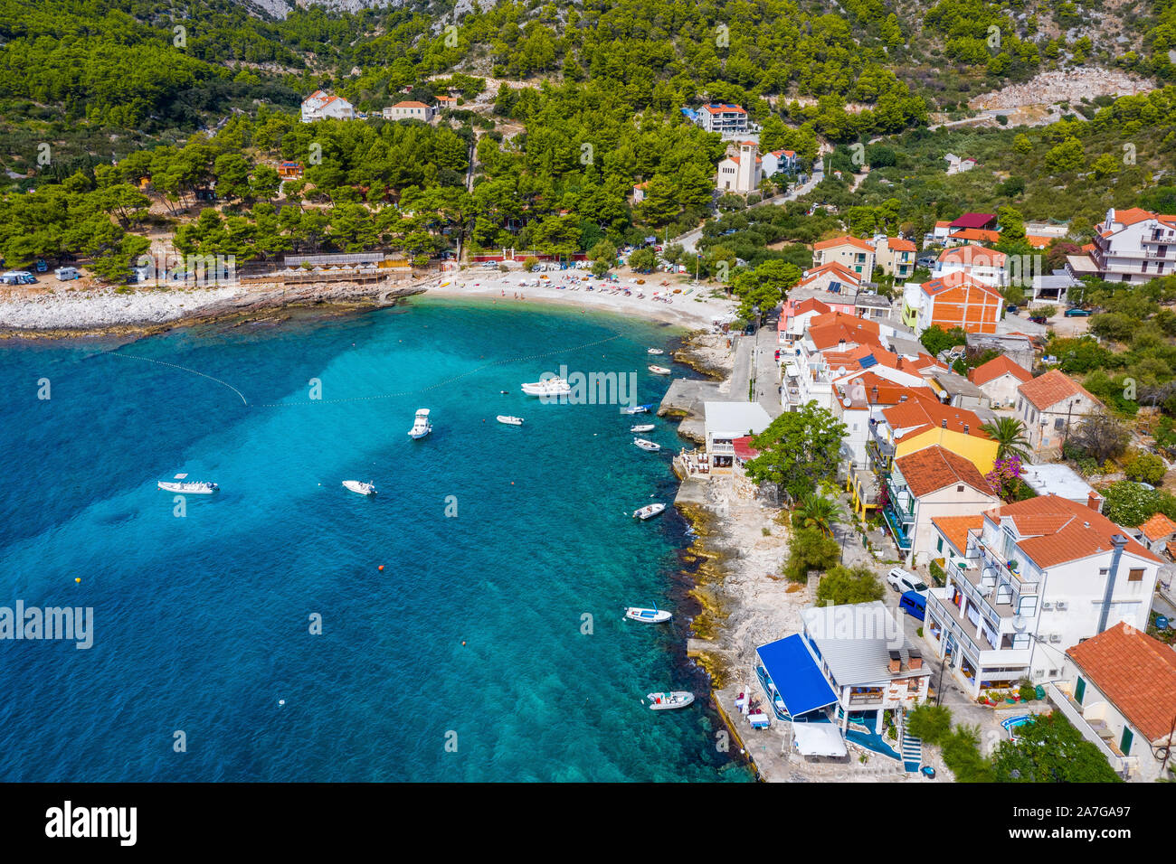Milna, island Hvar, Croatia Stock Photo - Alamy