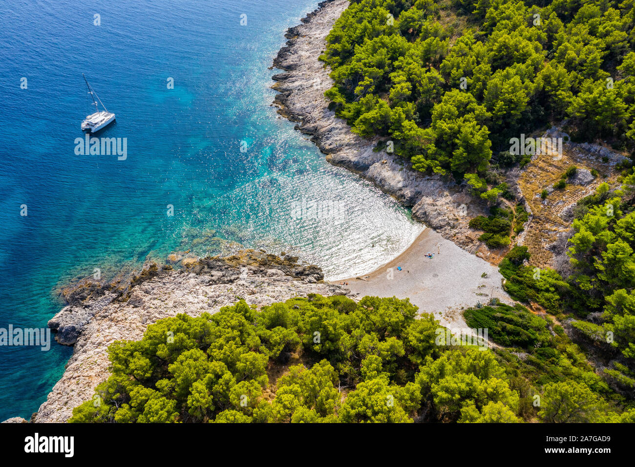 Milna, island Hvar, Croatia Stock Photo - Alamy