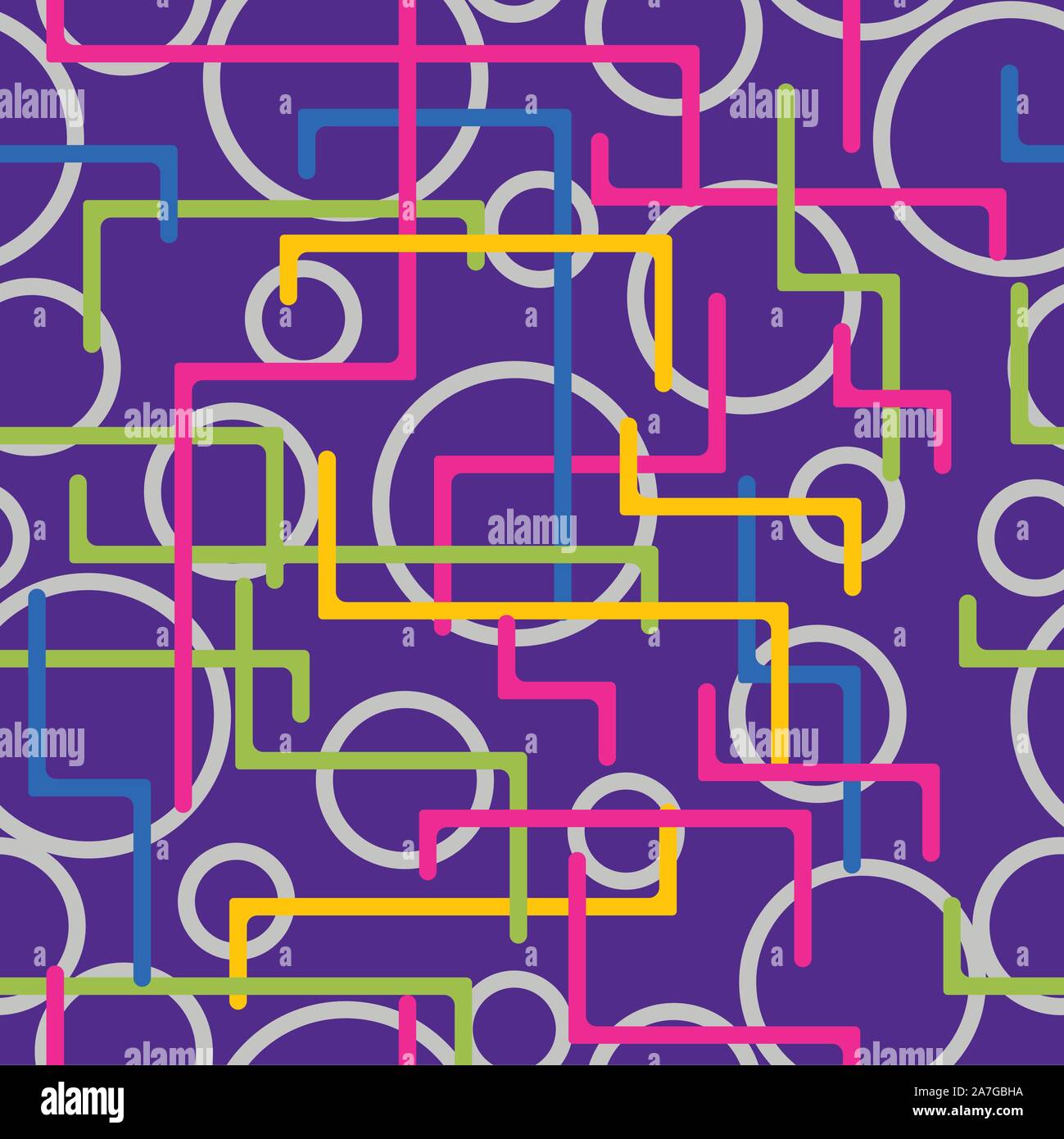 Geometry seamlessly background with lines, circles and rectangles ...