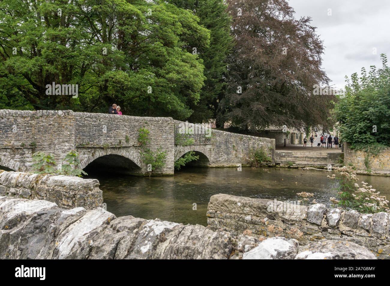 View of the River Wye in Summer from the historic Sheepwash Bridge ...