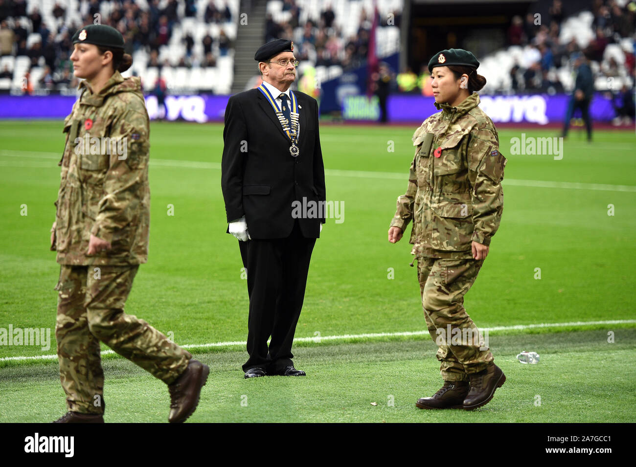 Armed forces ahead of the Premier League match at The London Stadium ...