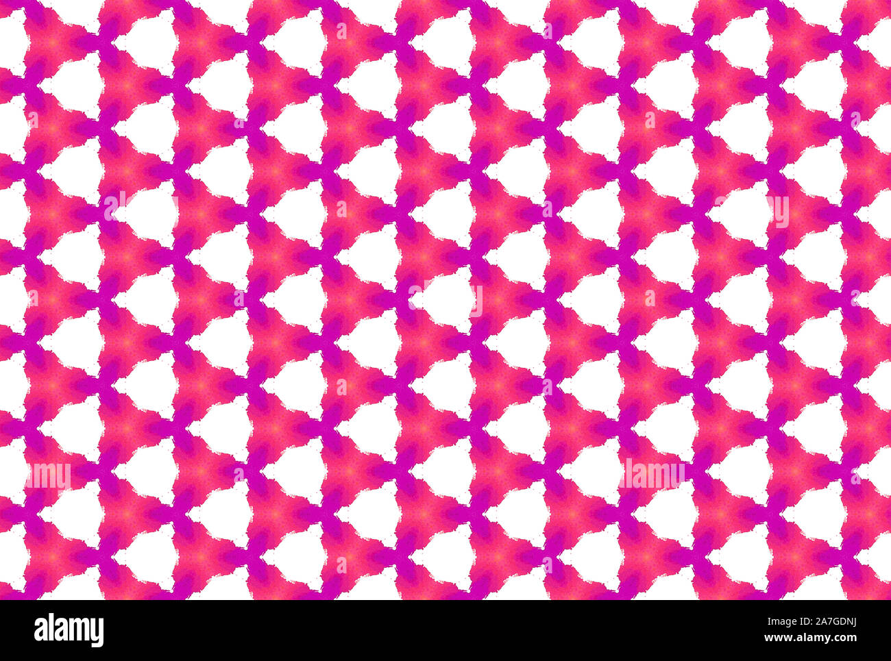 Watercolor seamless geometric pattern. In pink and purple colors on ...