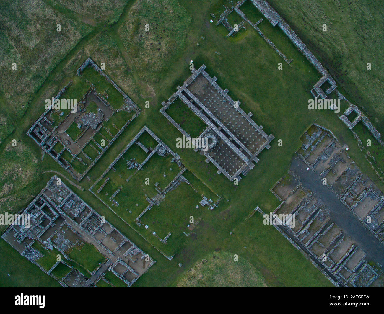 Housesteads roman fort aerial hi-res stock photography and images - Alamy