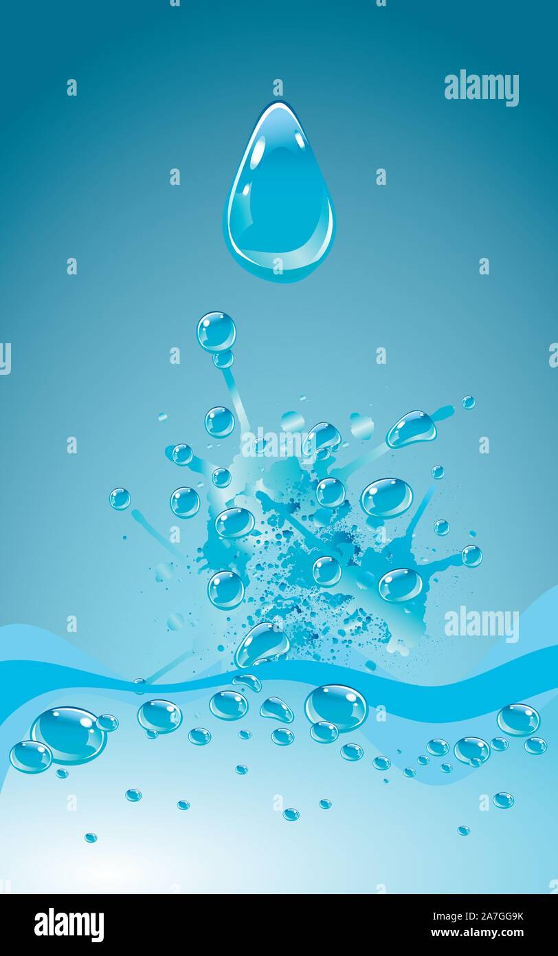 Water splash. Advertising abstract design concept. Vector illustration ...