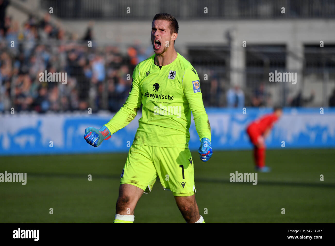 Marco Hiller, goalie (Munich 1860), jubilation, joy, enthusiasm, action ...