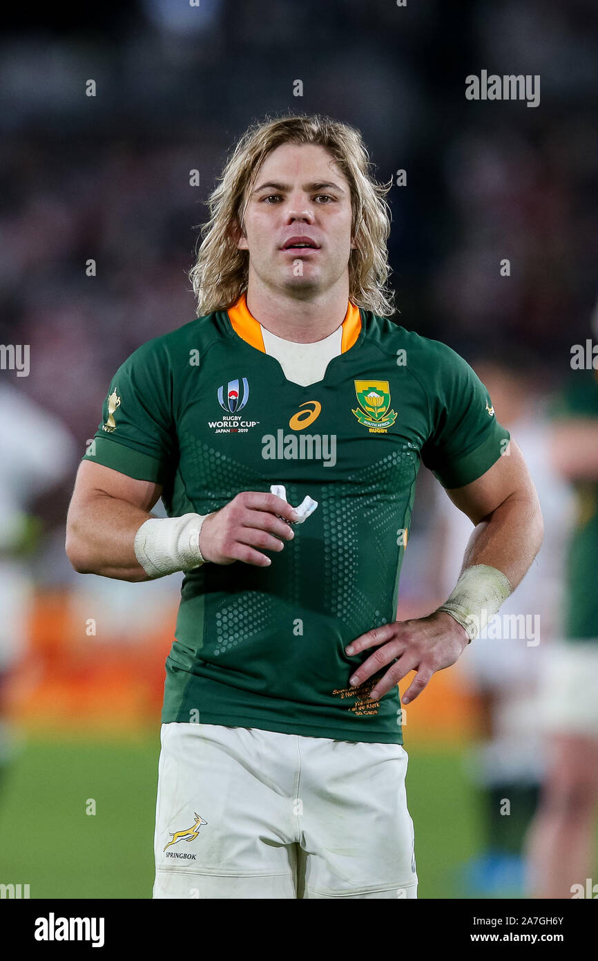 Kanagawa, Japan. 02 Nov 2019. Faf de Klerk of South Africa during the ...