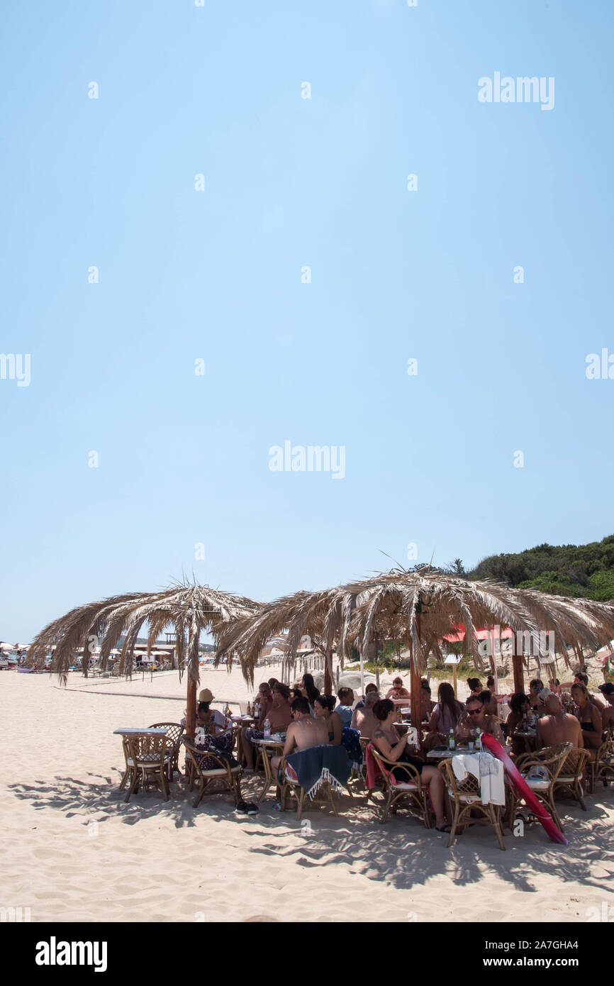 Beach Bar, Sardinia, Italy Stock Photo - Alamy