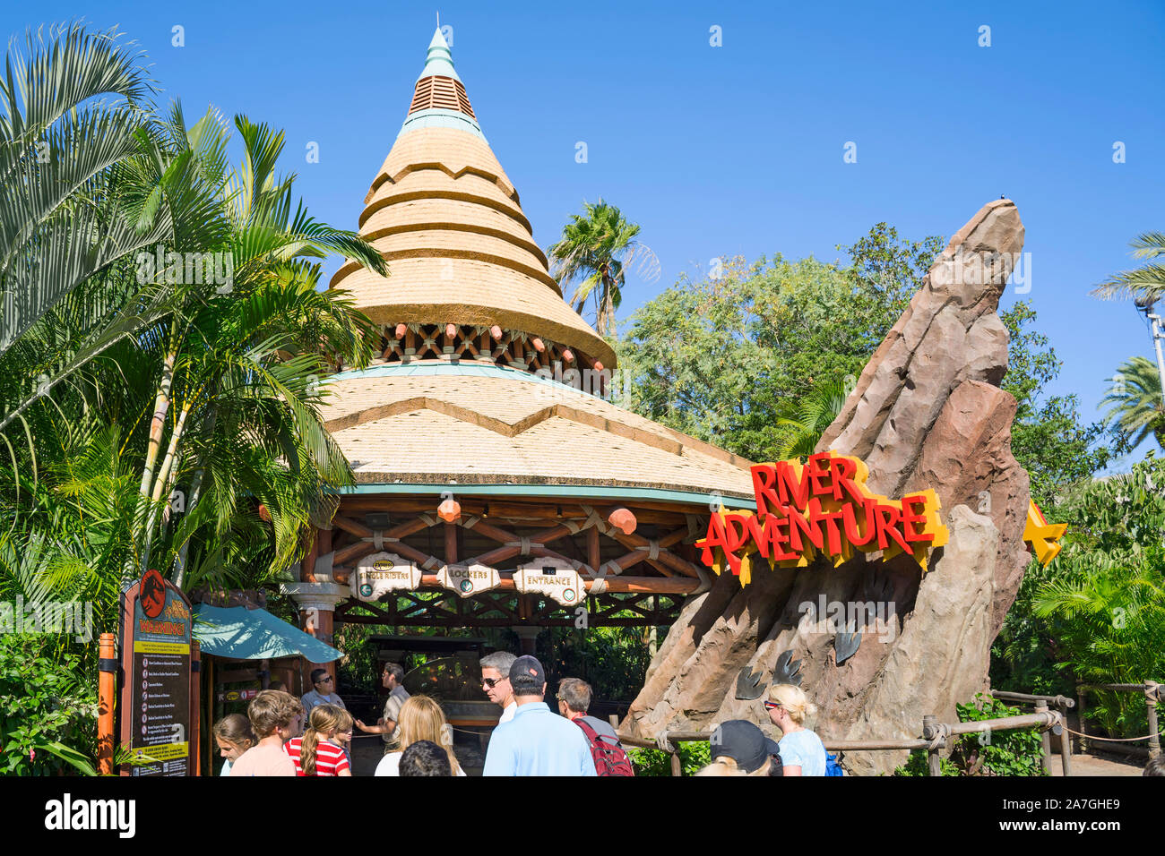 Jurassic Park River Adventure entrance, Islands of Adventure, Universal ...