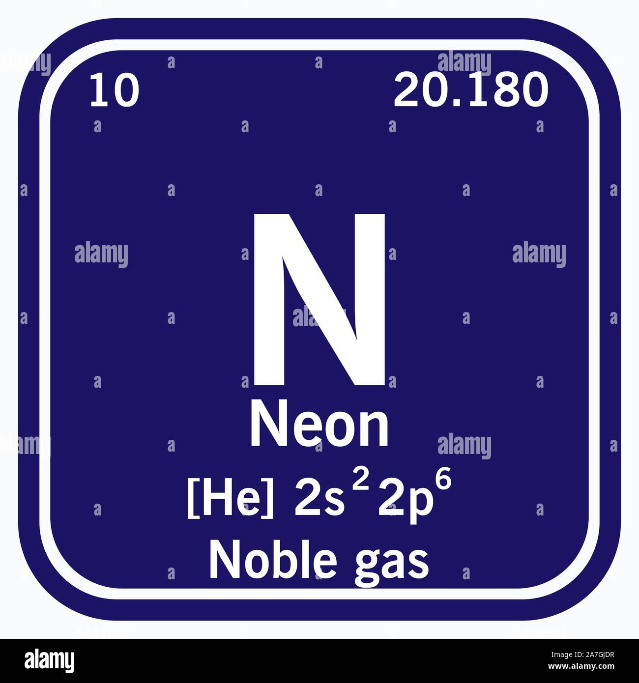 Neon Periodic Table of the Elements Vector illustration eps 10 Stock ...
