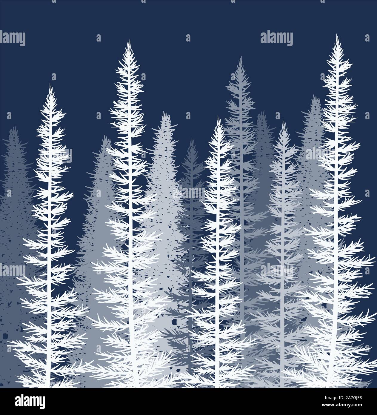 White winter nature foggy Stock Vector Images - Alamy