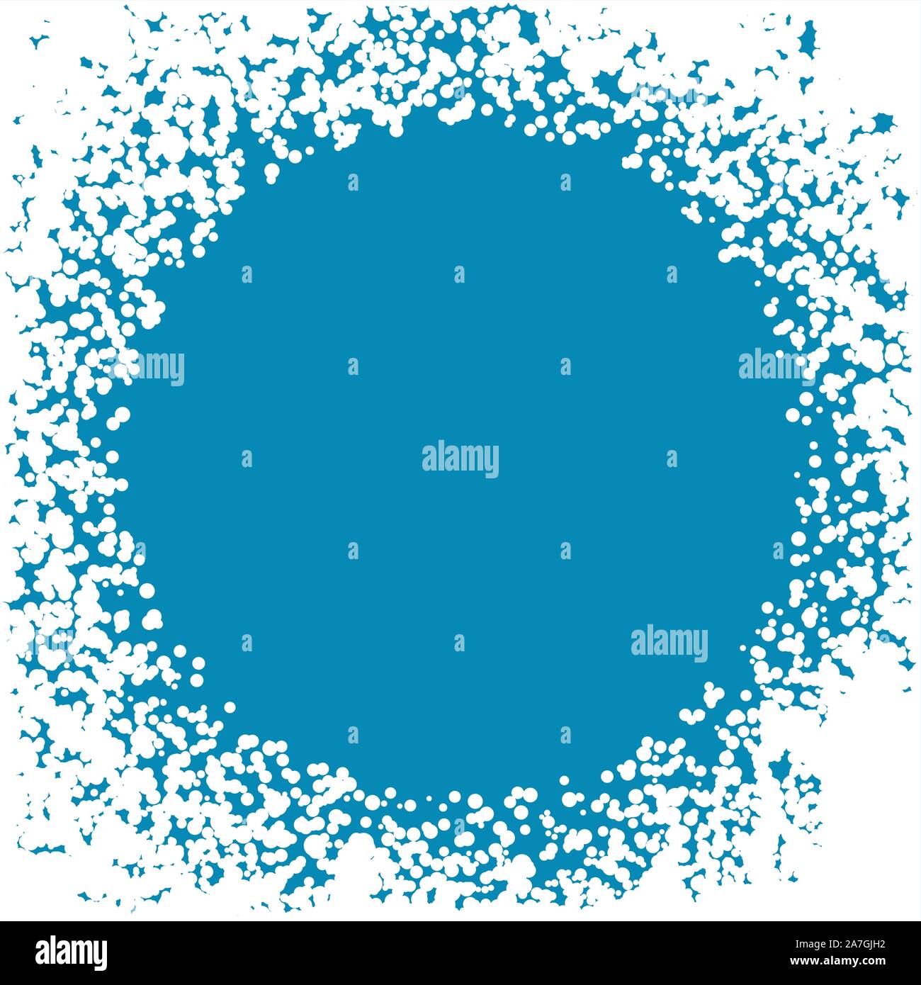 vector winter round snow border background with copy space. christmas ...