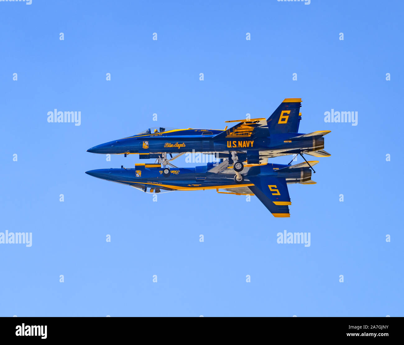 Blue Angels F-18 Hornets Stacked Stock Photo - Alamy