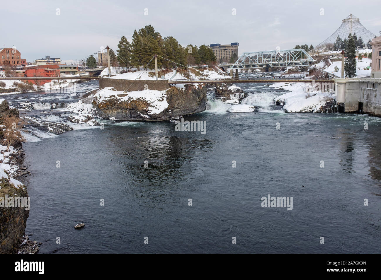 Spokane river winter hi-res stock photography and images - Alamy