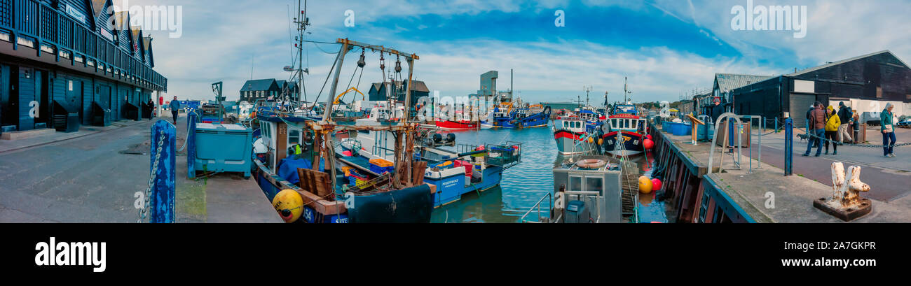 Whitstable Harbour,Fishing Boats,Fleet,High Tide,Whitstable,Kent Stock ...