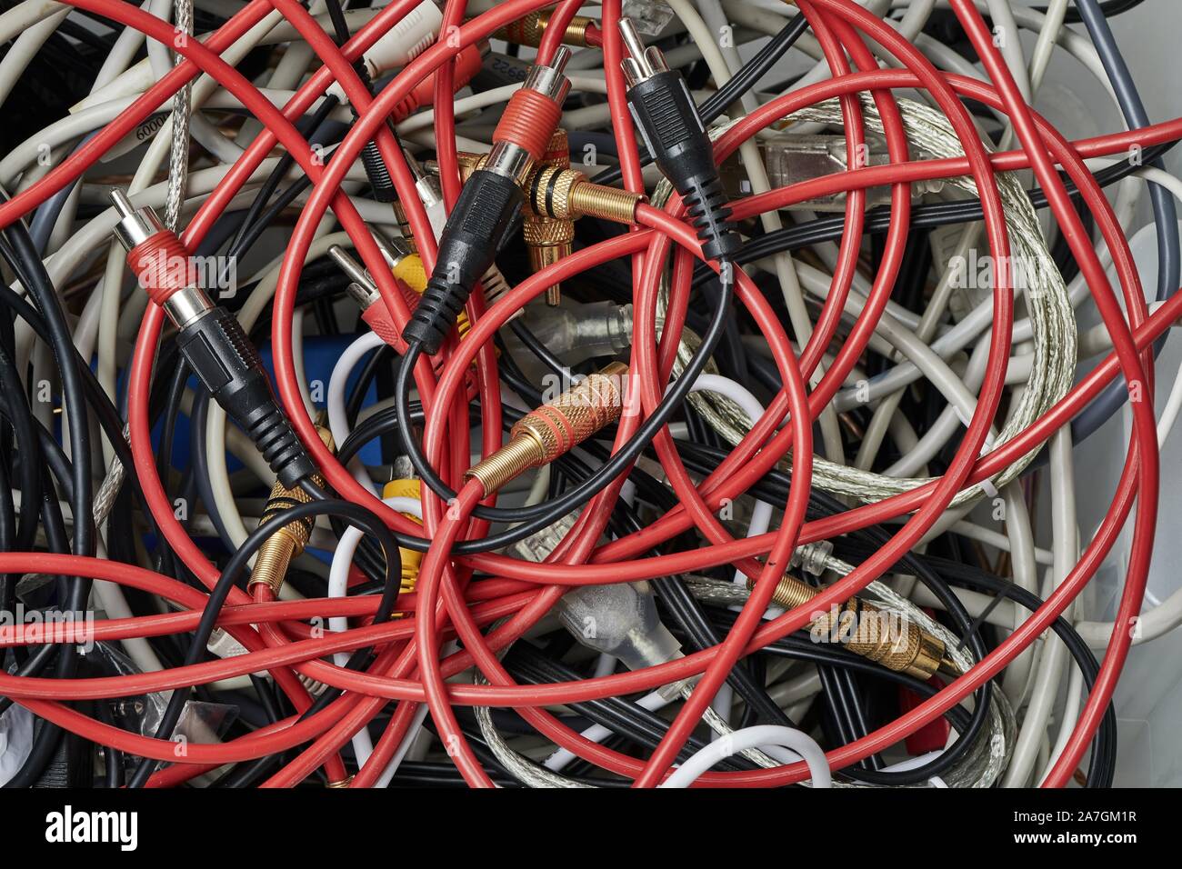 Cables in a bunch Stock Photo - Alamy