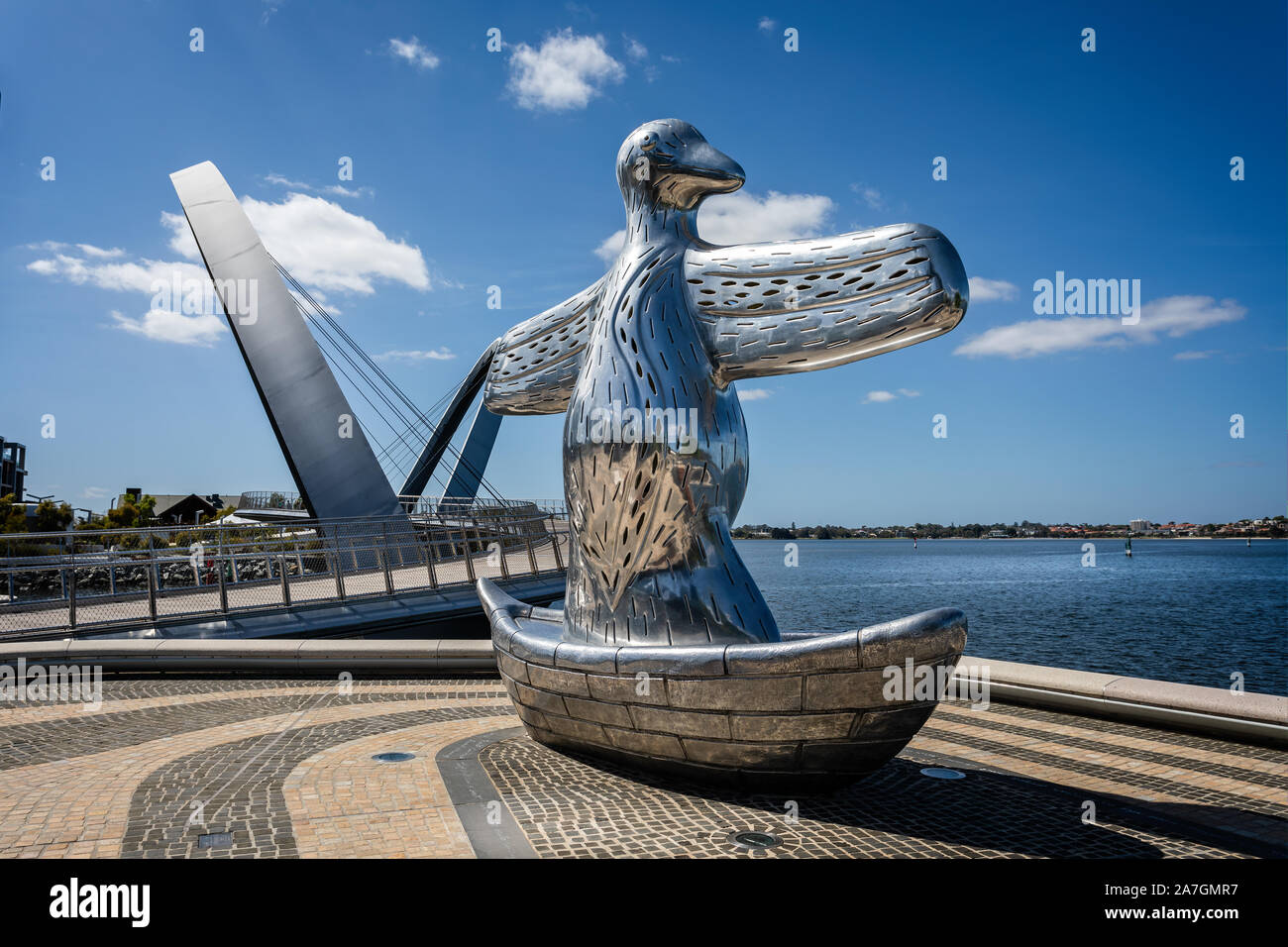 First Contact sculpture artwork at Elizabeth Quay, Perth, Australia on ...