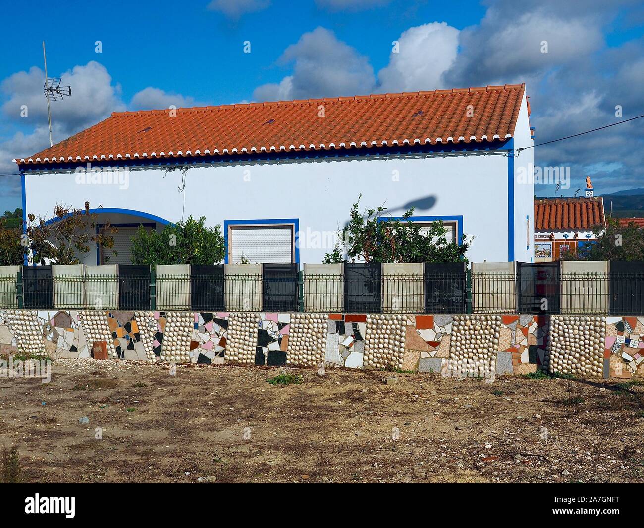 Typical Portuguese architecture in Rogil near Aljezur at the Costa ...