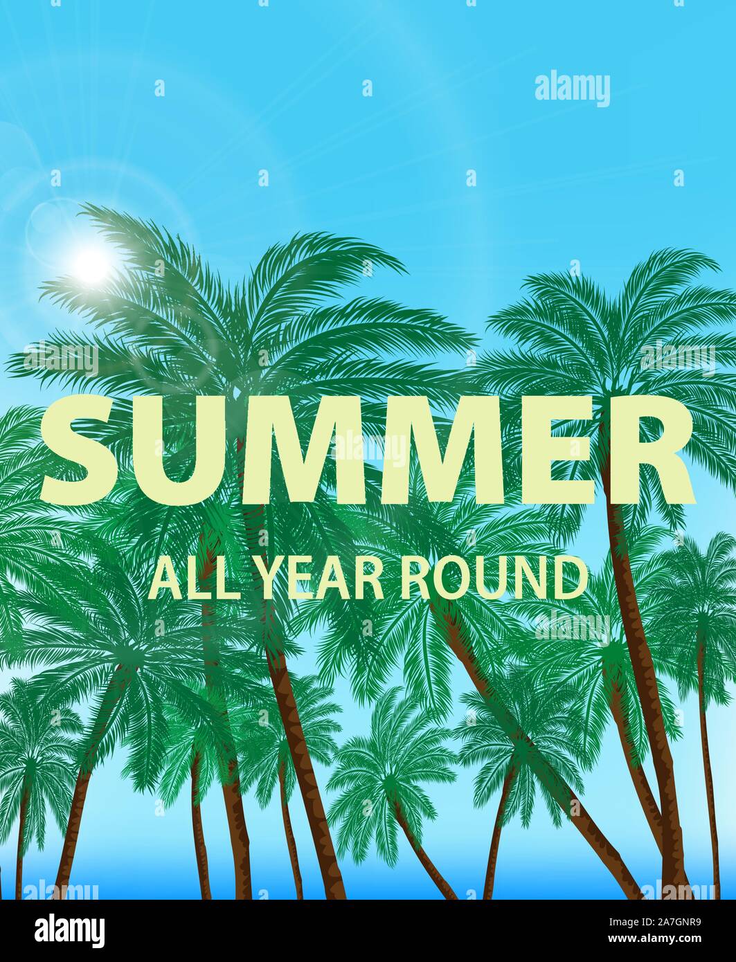 Vector Drawing, image of bright advertising poster on a isolated ...