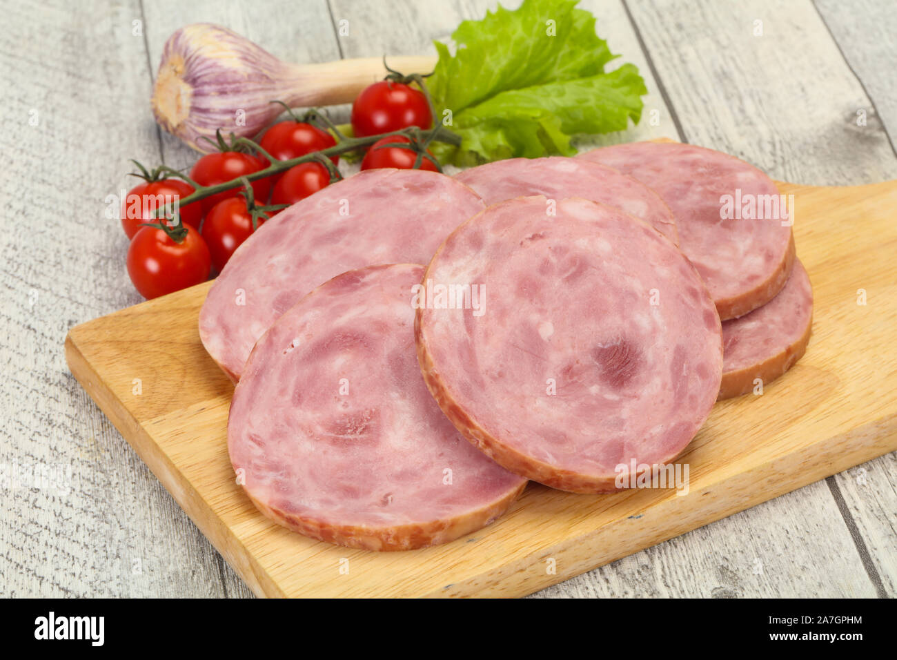 Natural ham made from pork meat Stock Photo - Alamy