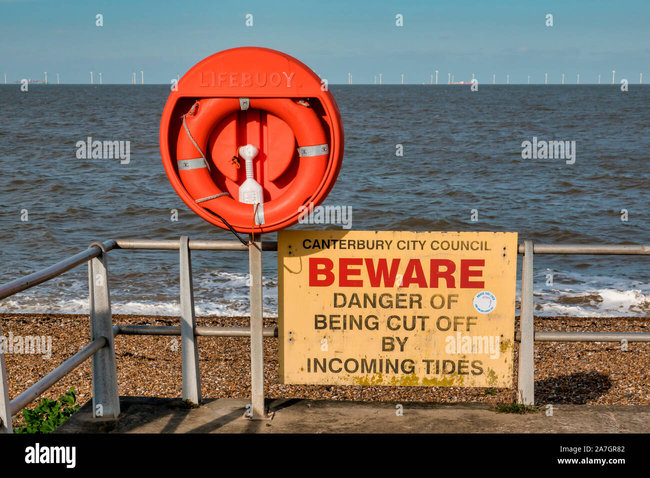 Tide warning sign hi-res stock photography and images - Alamy