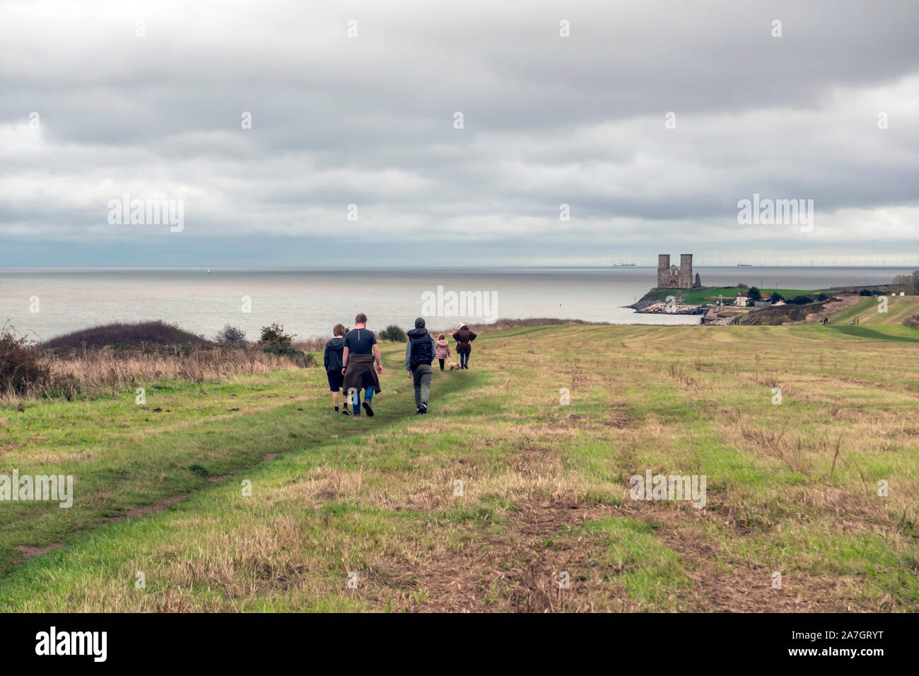 Autumn Walk,Reculver Country Park,Saxon Shore Way.Nr,Herne Bay.Kent ...
