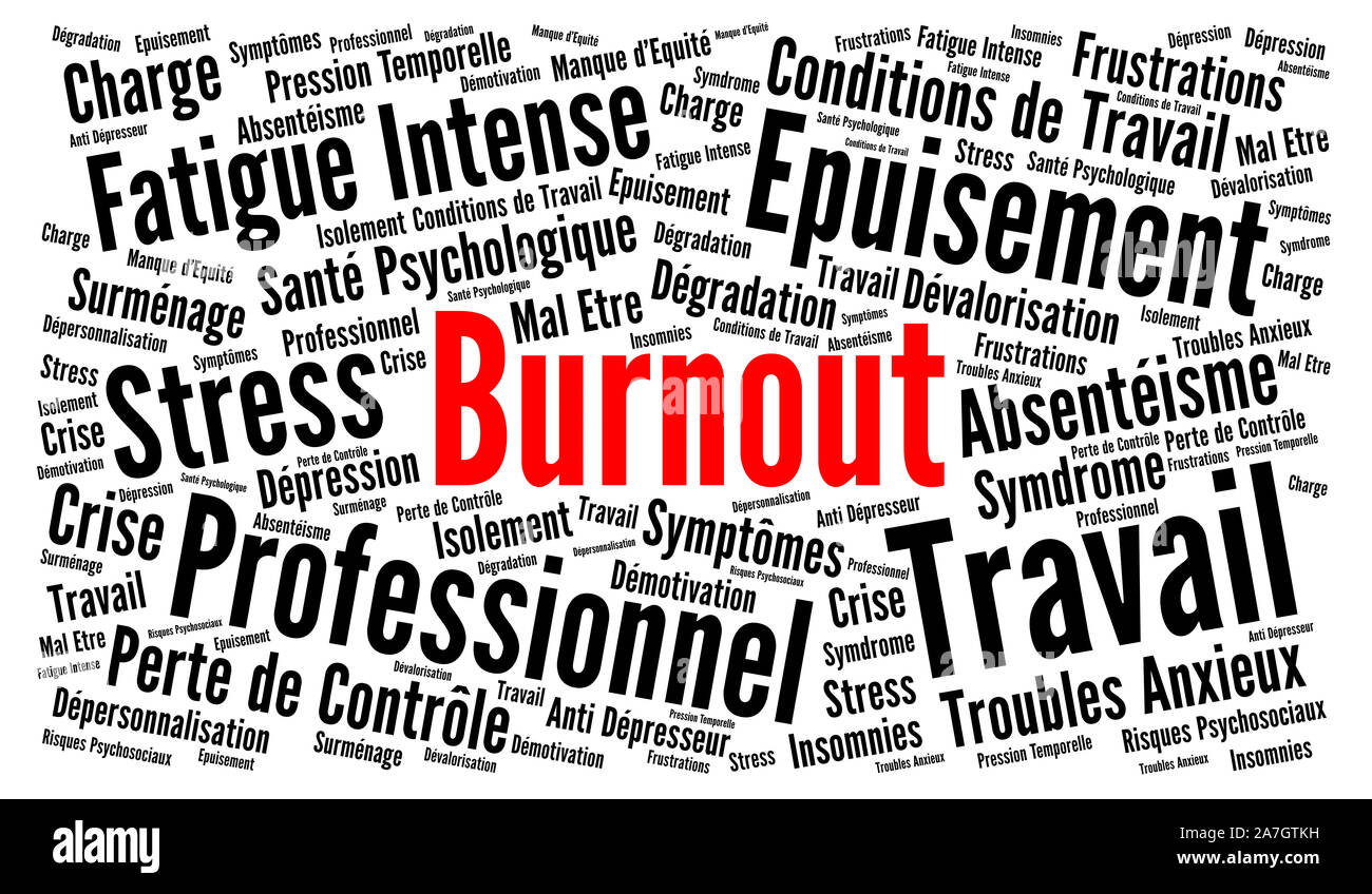 Man burnout tired work Cut Out Stock Images & Pictures - Alamy