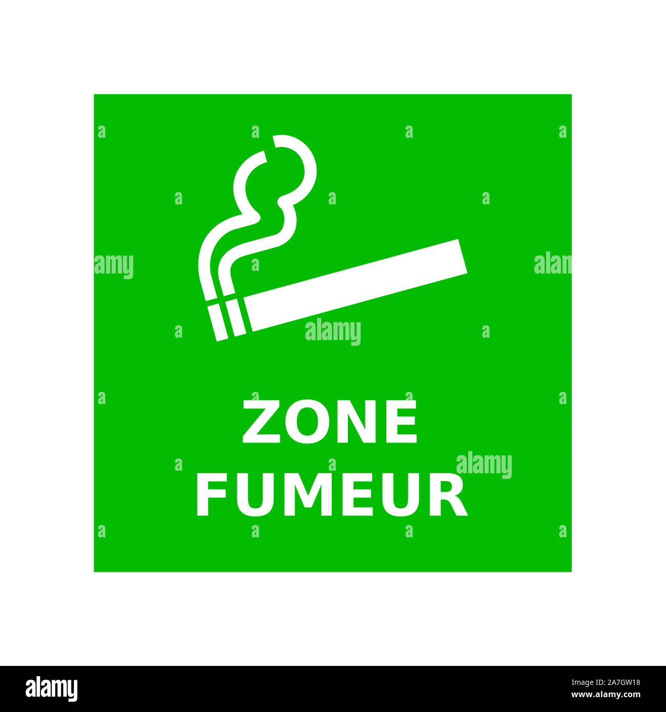 Sign smoking area in Cut Out Stock Images & Pictures - Alamy