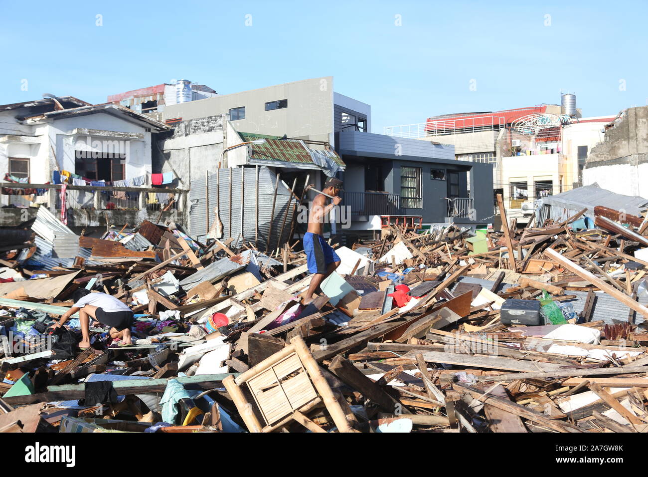 8 November 2013. Tacloban, Philippines.Typhoon Haiyan, known as Super ...