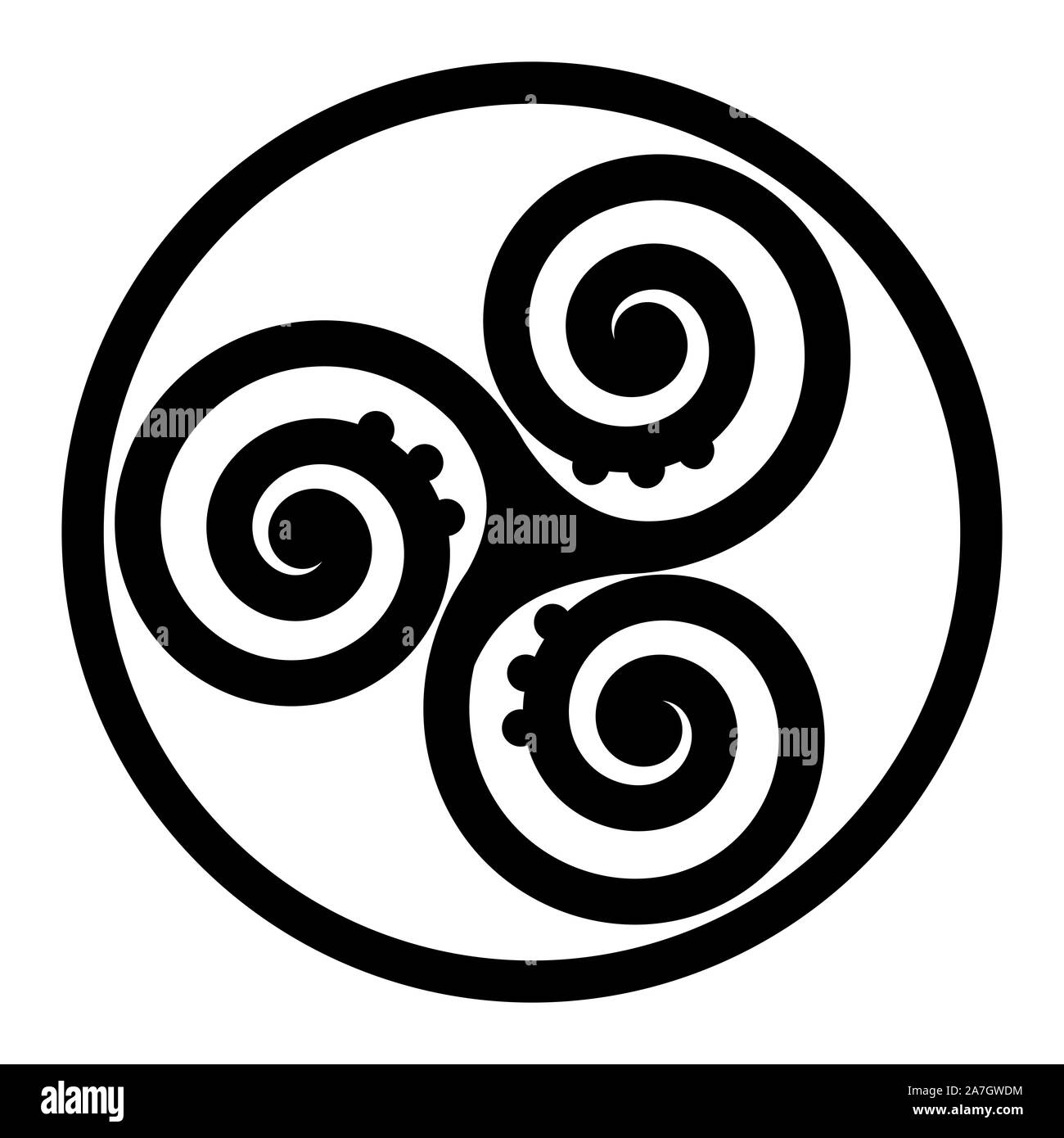 Triskelion symbol icon Stock Photo - Alamy