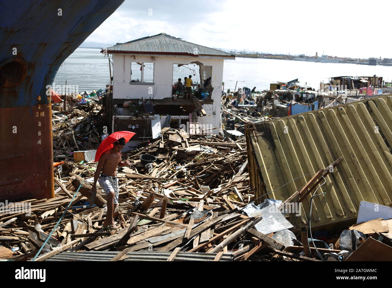 8 November 2013. Tacloban, Philippines.Typhoon Haiyan, known as Super ...