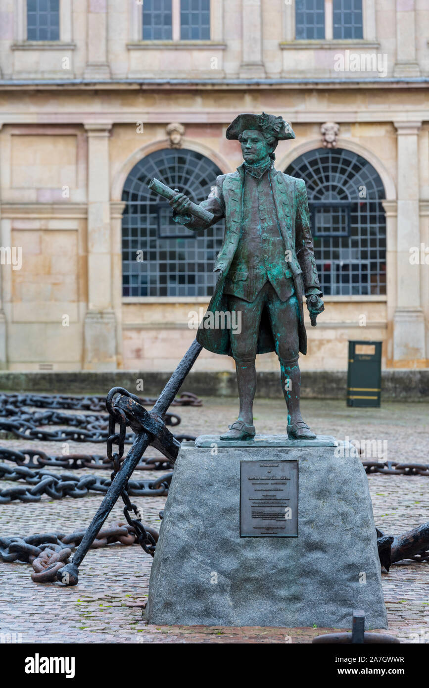 captain george vancouver statue outside of the customs house in kings ...
