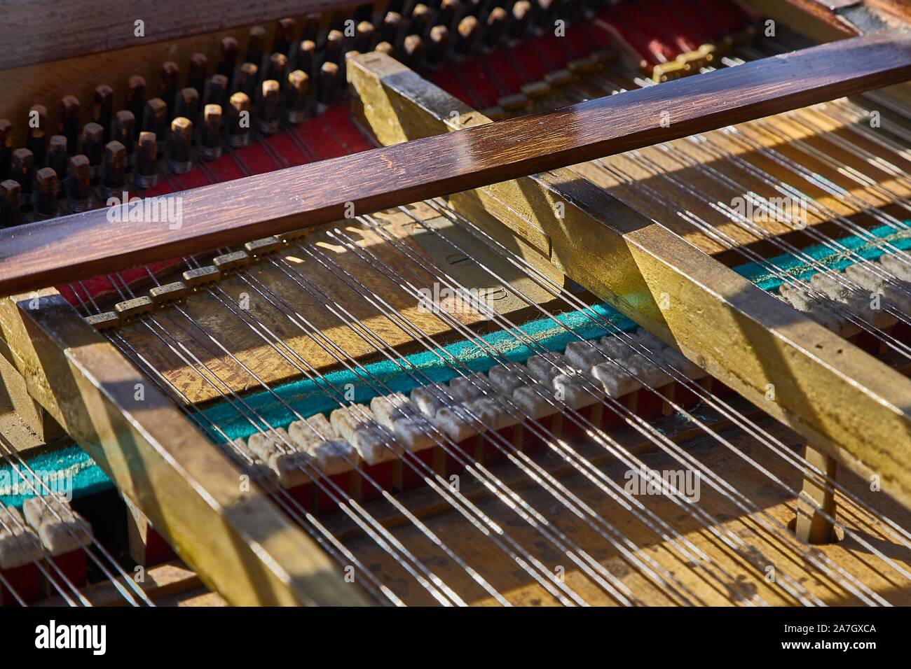 Old Piano Interior Parts Stock Photo - Alamy