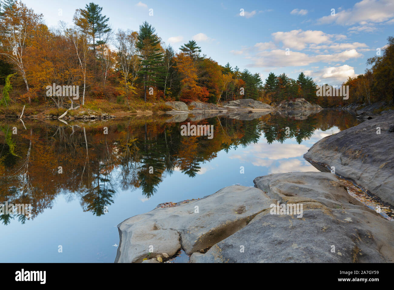 The Pemigewasset River in Woodstock, New Hampshire from Staple Rock ...
