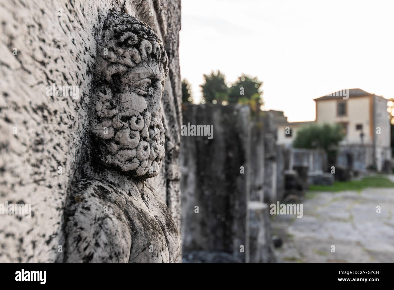 The ruins of the Roman amphitheater located in the Ancient Capua ...