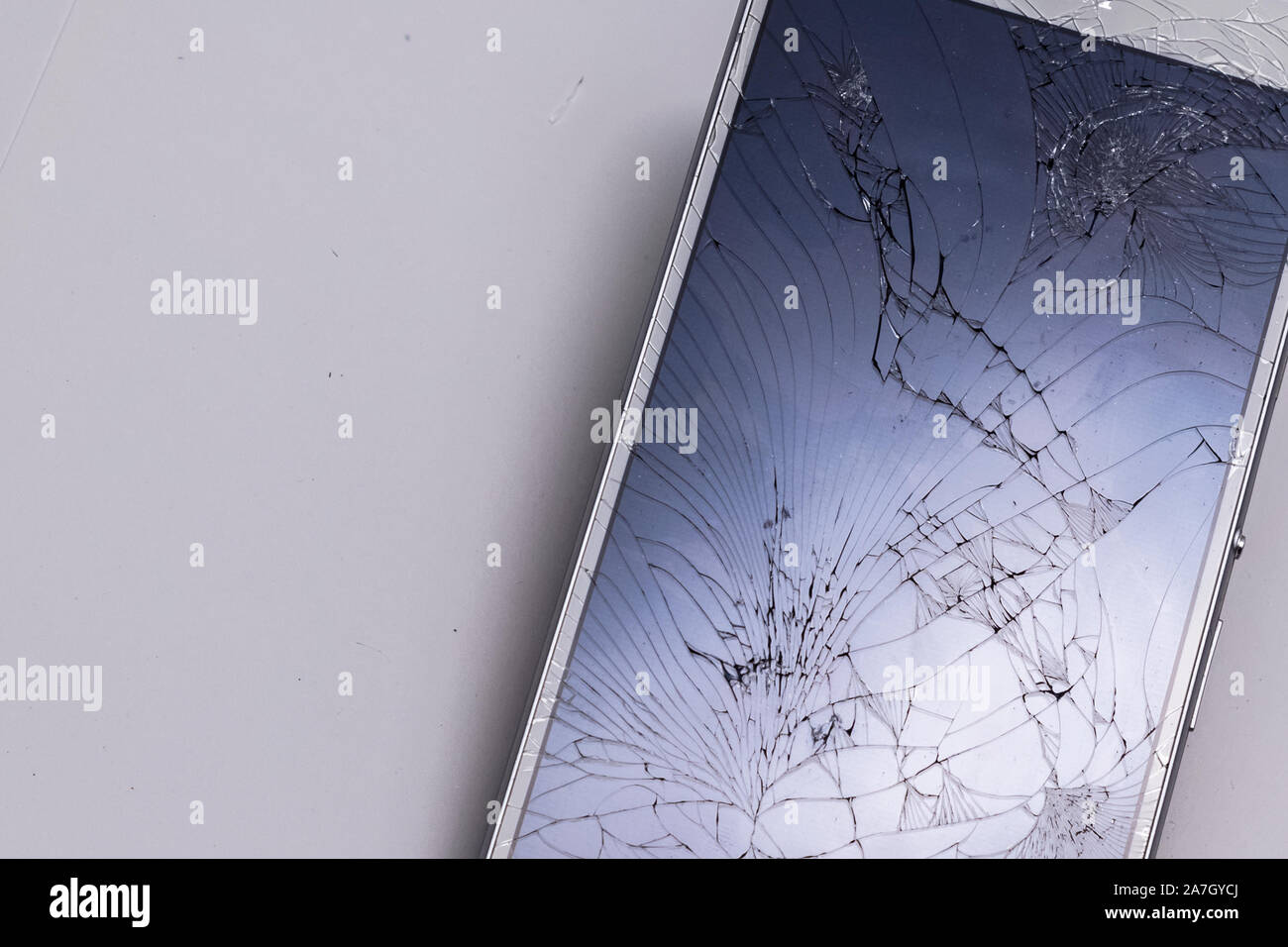 Screen of the broken tablet Stock Photo - Alamy
